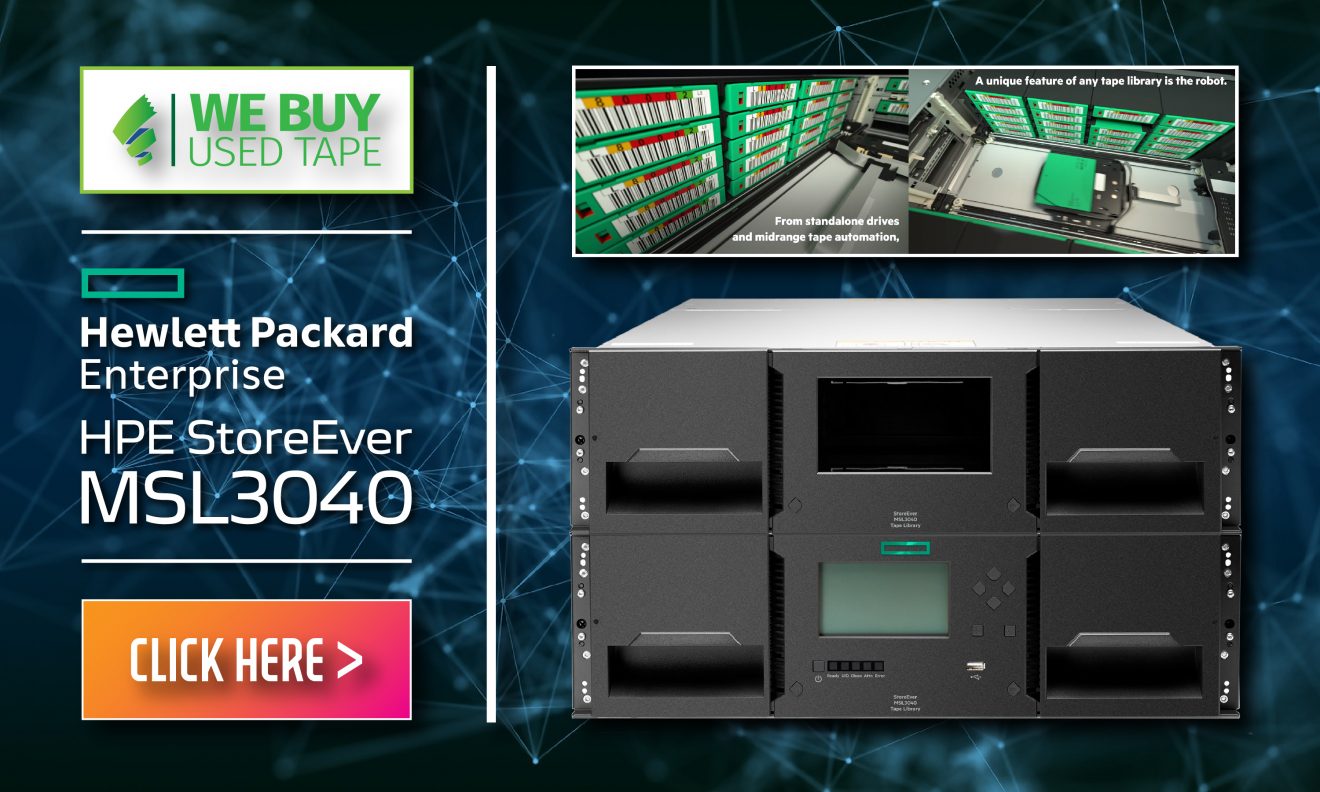 HPE StoreEver MSL3040 - A Solid Data Tape Storage Setup - We Buy Used Tape